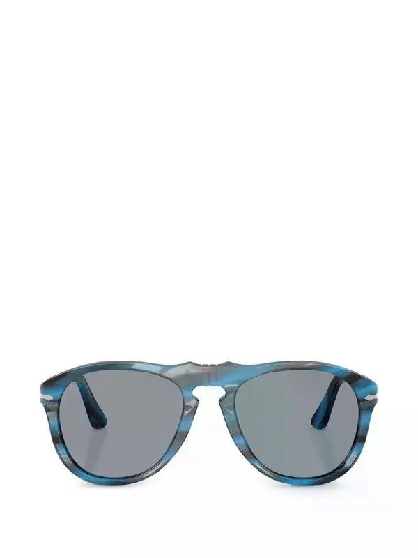 Persol Striped Browline Sunglasses - Blue