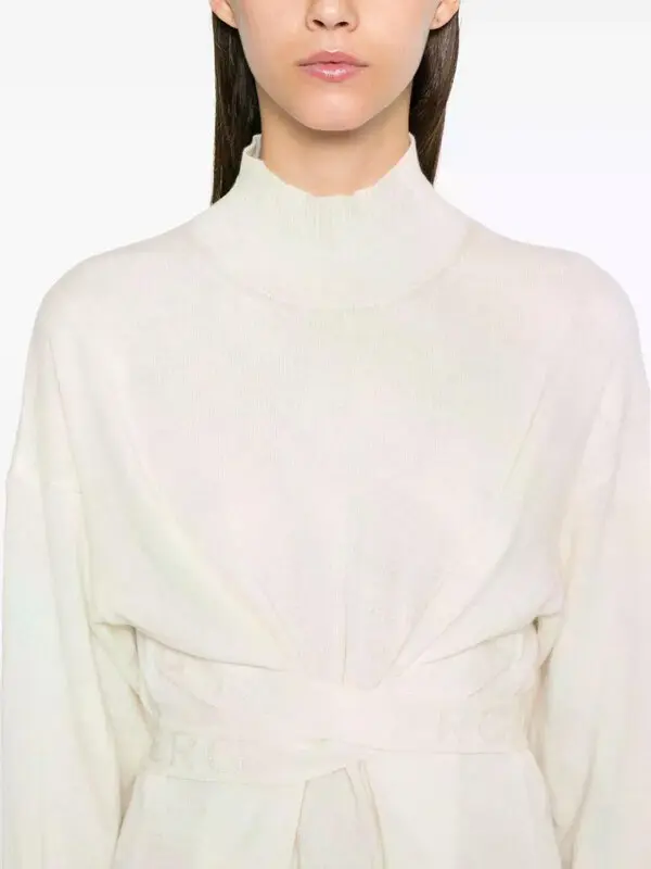 Iceberg Cream Virgin Wool Tie-waist Sweater