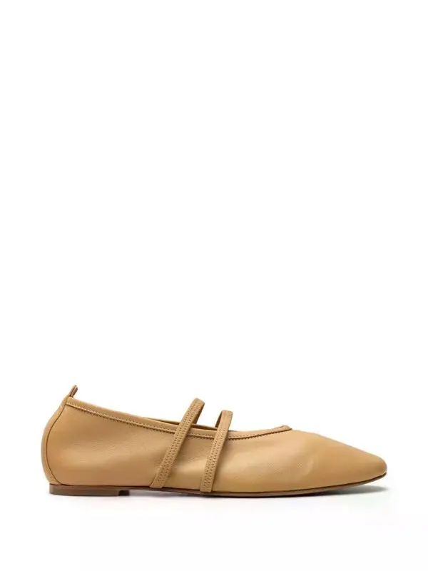 CHUCKIES Double-strap Ballet Flats - Neutrals