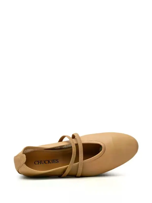 CHUCKIES Double-strap Ballet Flats - Neutrals