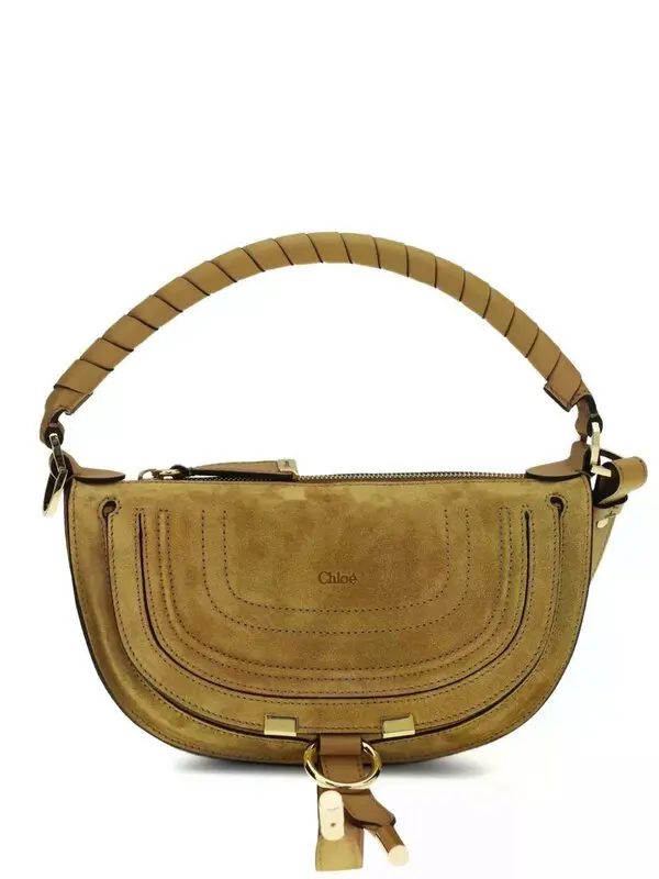 Chloé Marcie Leather Shoulder Bag - Neutrals