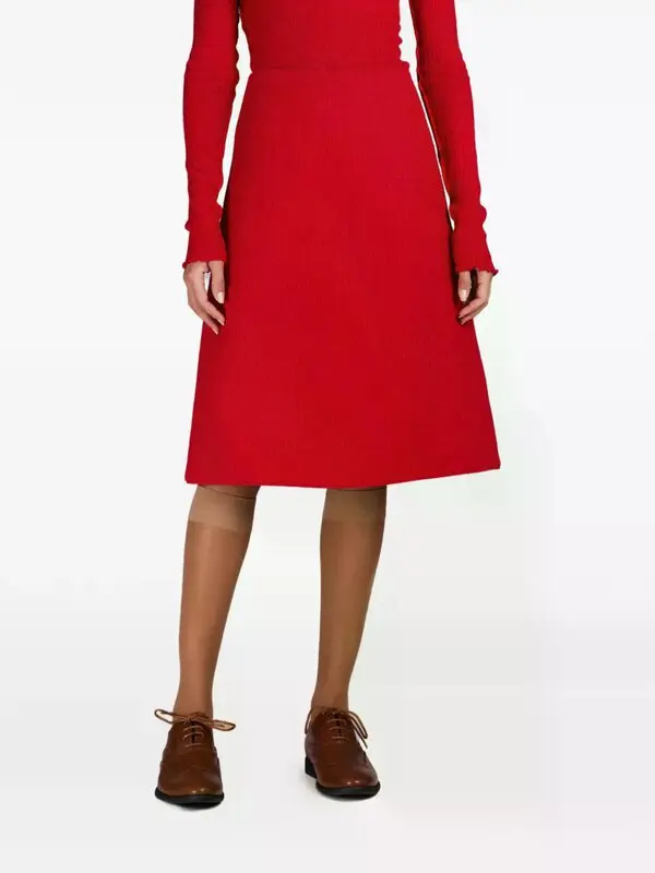 MARK-OFF Brooklyn Ribbed-knit Midi Skirt