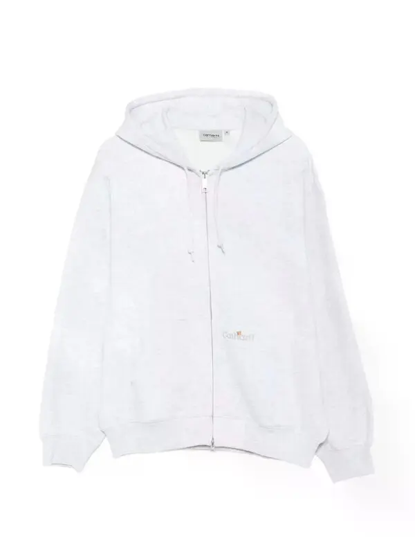 Carhartt Work In Progress Logo-embroidered Zip-up Hoodie