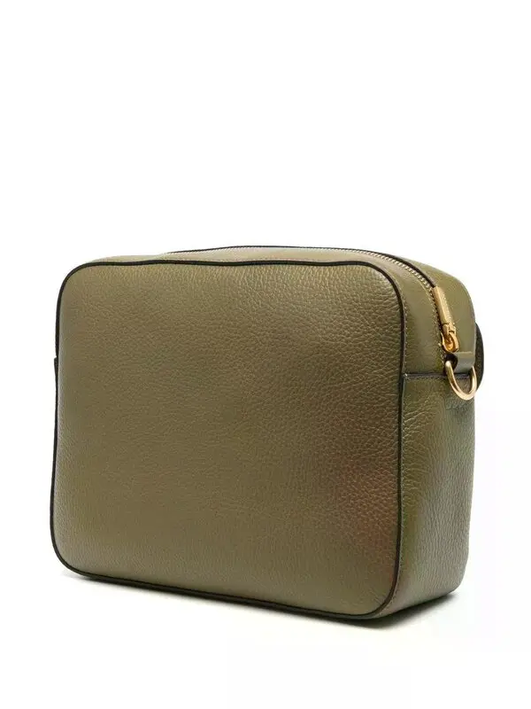 COCCINELLE Grained Leather Satchel - Green