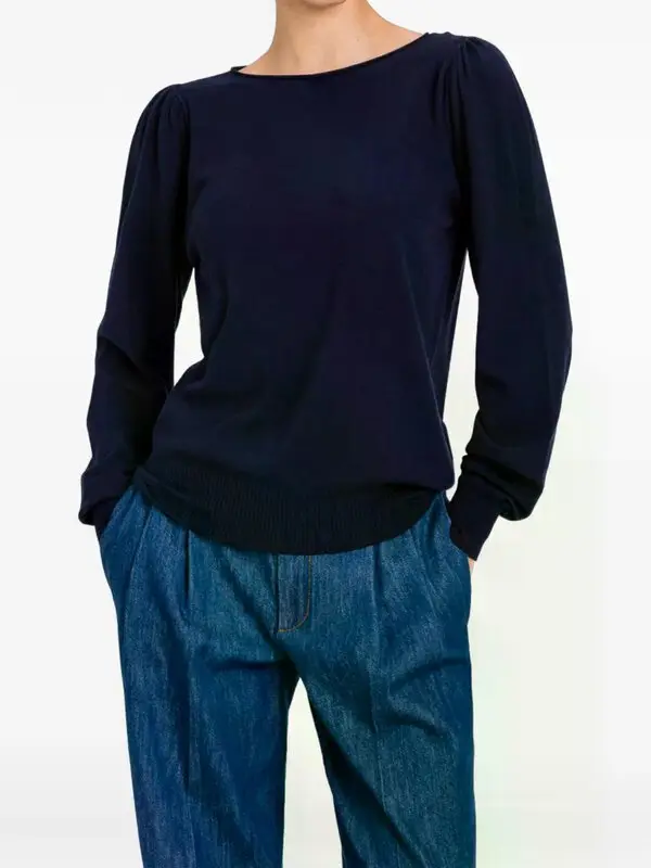 TWINSET Cut-out Gathered-shoulder Sweater