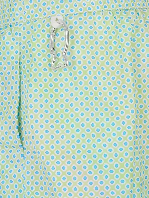 Fedeli Geometric-print Swim Shorts