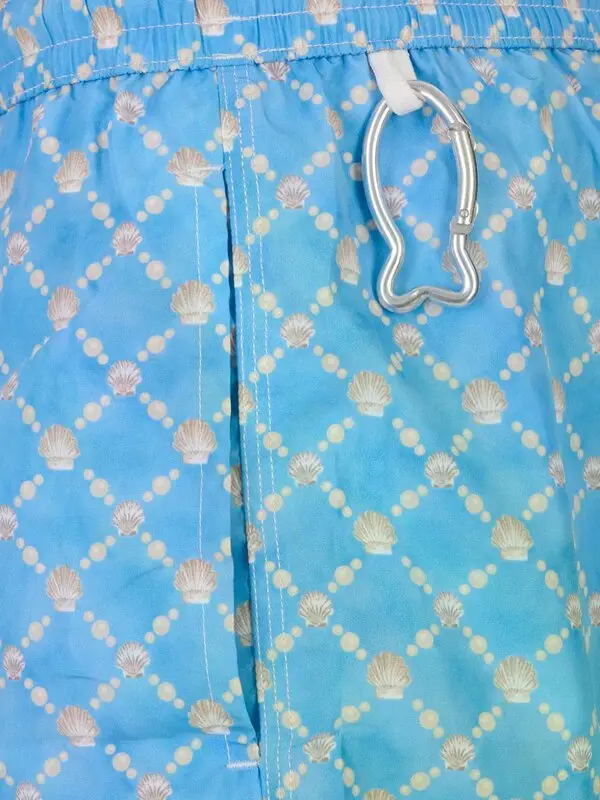 Fedeli Shell-print Swim Shorts