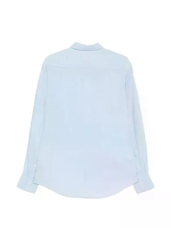 BOSS Logo-embroidered Shirt - Blue