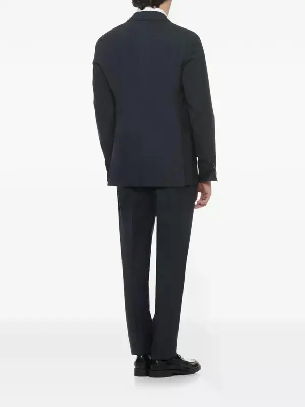 LARDINI Peak-lapel Wool Suit - Blue