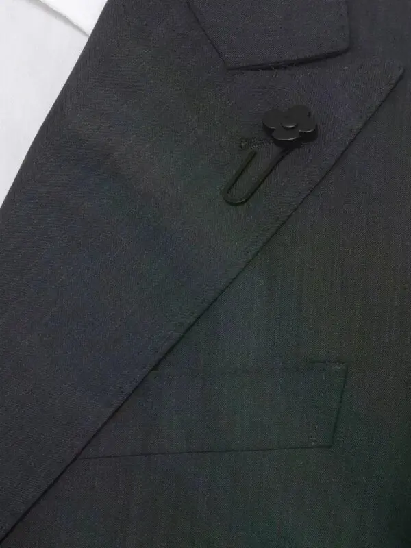 LARDINI Peak-lapel Wool Suit - Blue