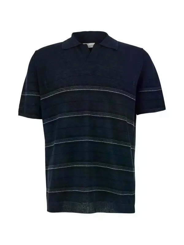 ROBERTO COLLINA Horizontal-stripe Textured T-shirt