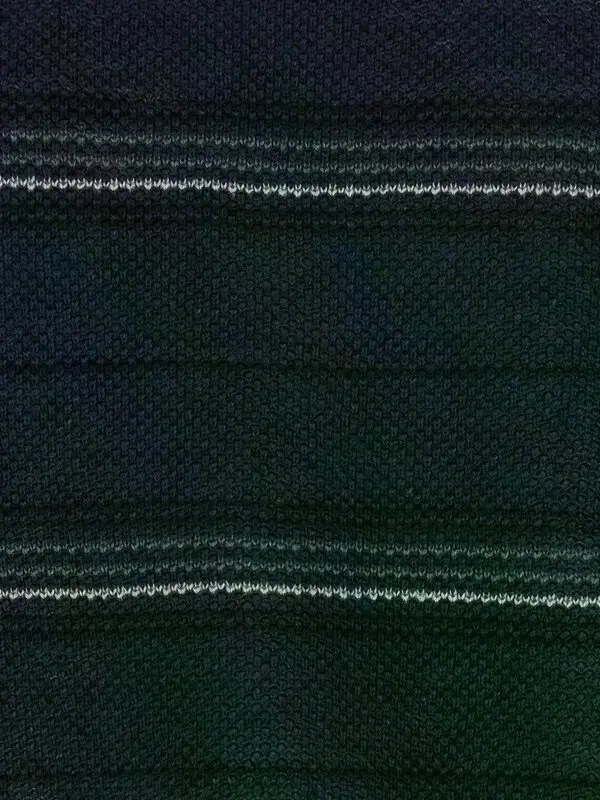 ROBERTO COLLINA Stripe-pattern Waffle-knit T-shirt - Blue