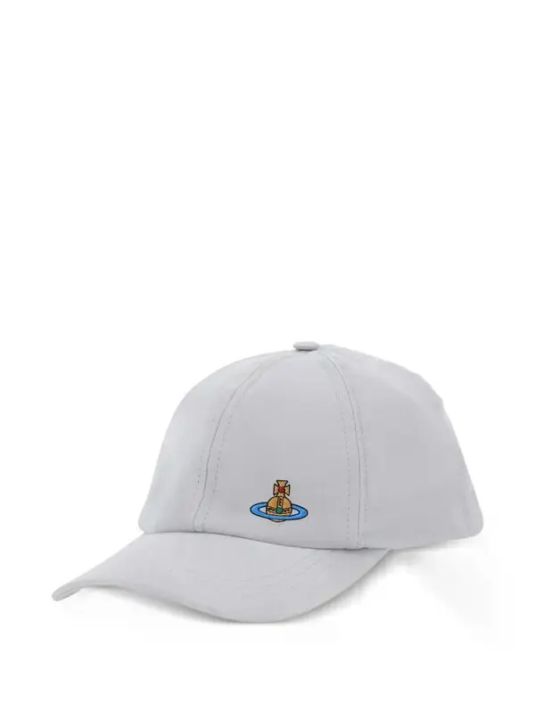 VIVIENNE WESTWOOD Orb-embroidered Baseball Cap - Grey