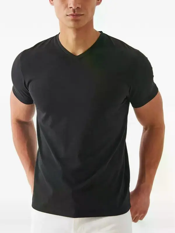 PATRICK ASSARAF V-neck T-shirt - Black