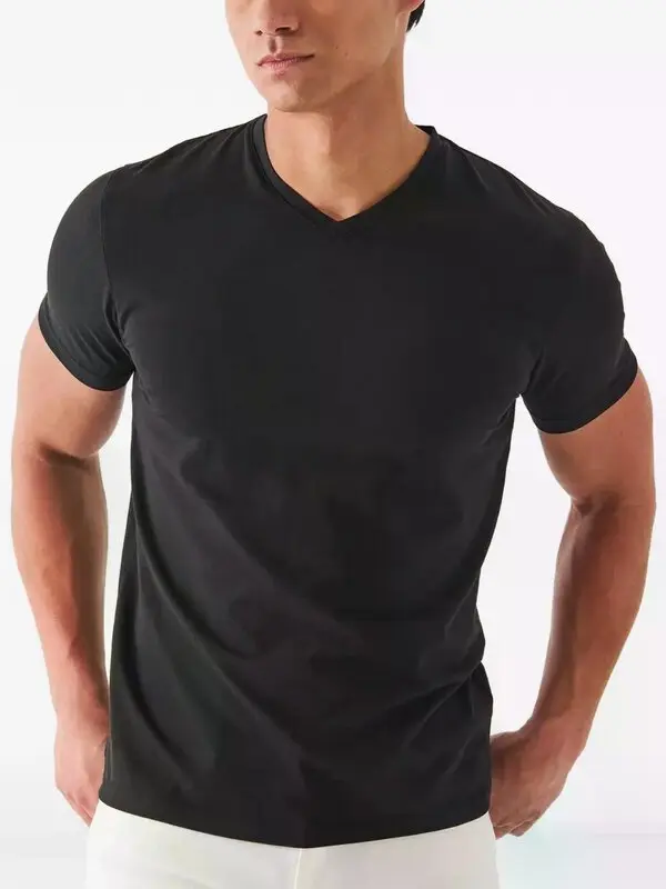 PATRICK ASSARAF V-neck T-shirt - Black