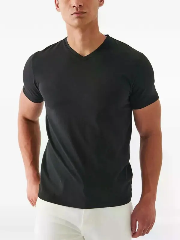 PATRICK ASSARAF V-neck T-shirt - Black