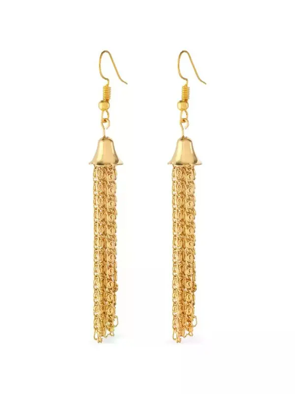 Nina Ricci 1980 Tasseled Earrings - Gold