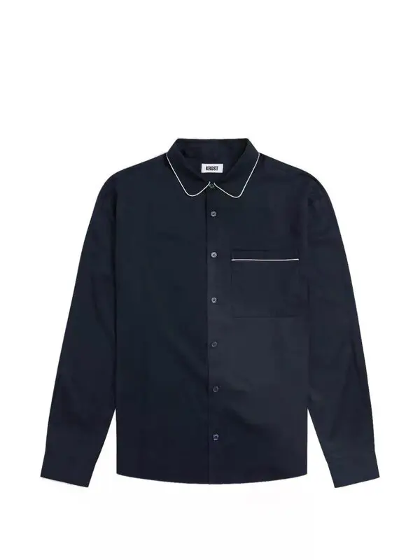 KROST Piped-trim Patch-pocket Shirt - Blue