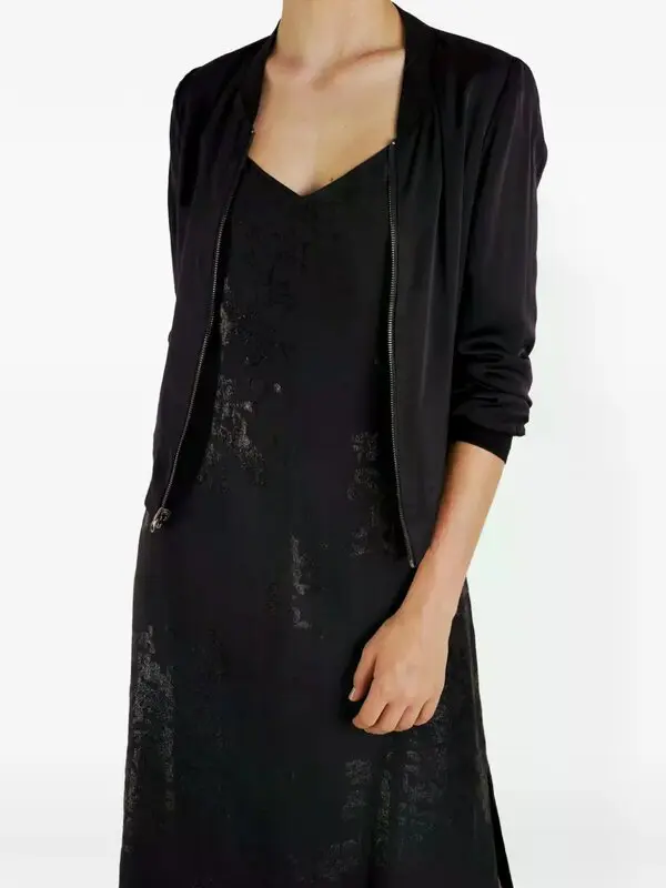 CHARLOTTA GANDOLFO Metallic-finish Bomber Jacket