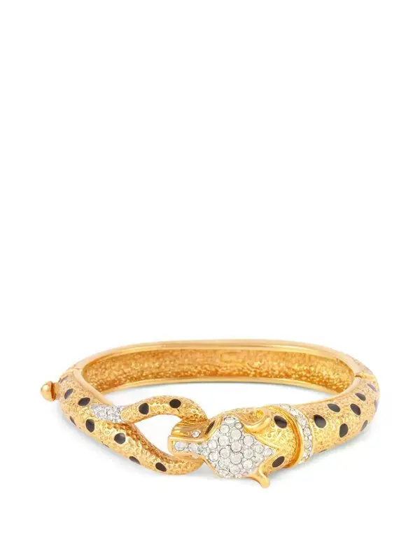 SUSAN CAPLAN 1980s Attwood And Sawyer Panther Bangle Bracelet - Gold