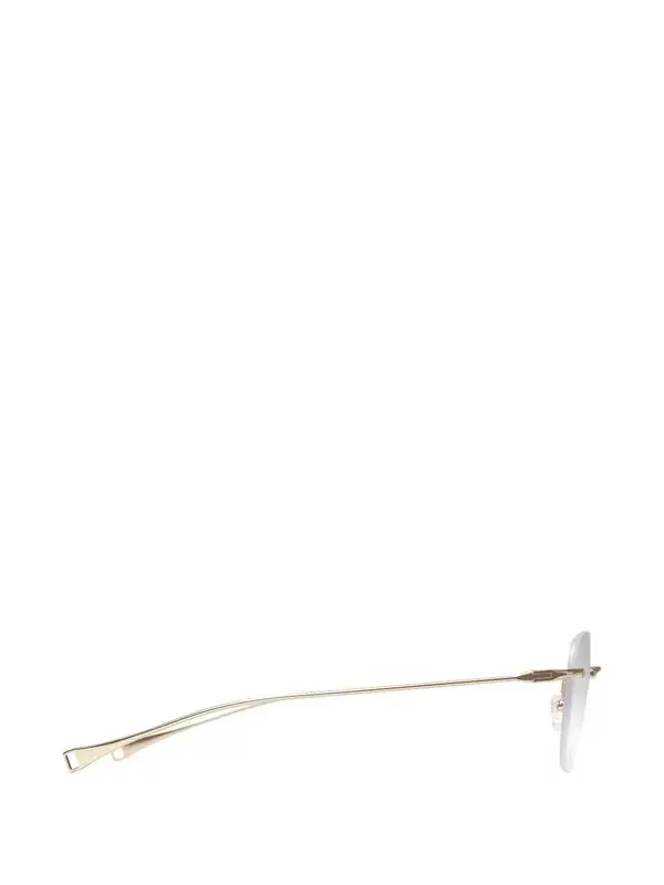 Dita Rimless Geometric-frame Glasses - Black