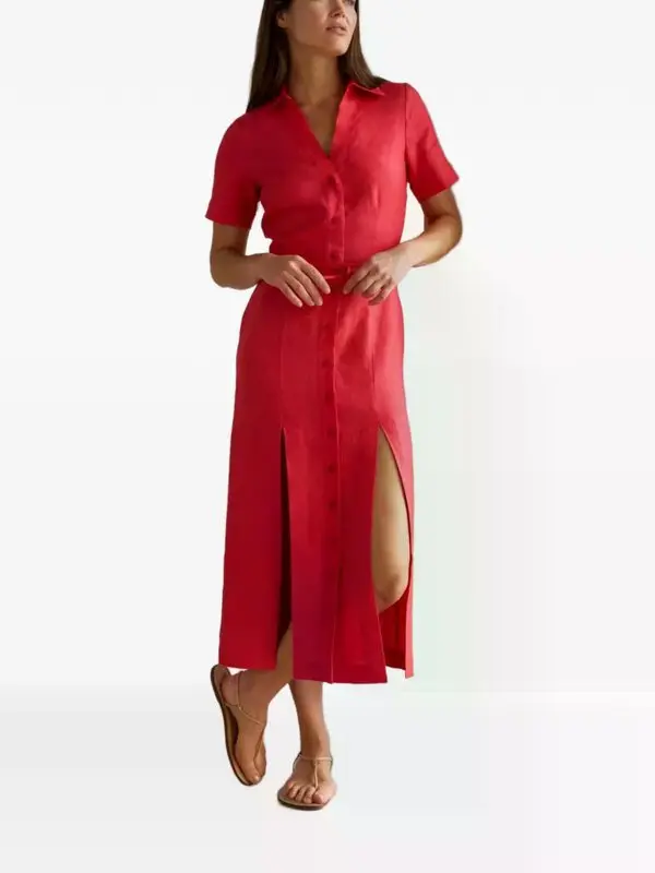 HEVRON Axel Belted Midi Dress