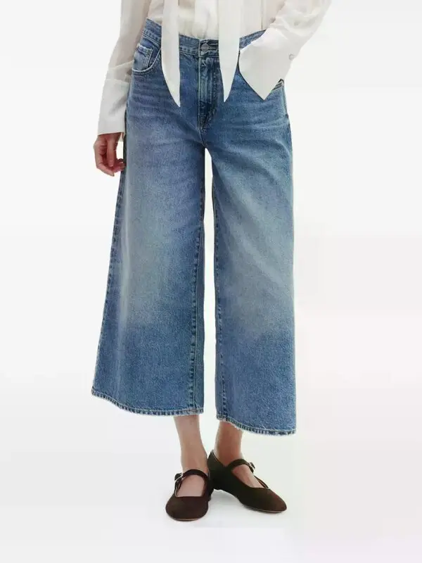 TWP Tiny Dancer Faded-wash Wide-leg Jeans