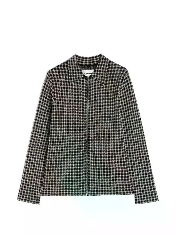 JIL SANDER Check-pattern Zip-front Shirt