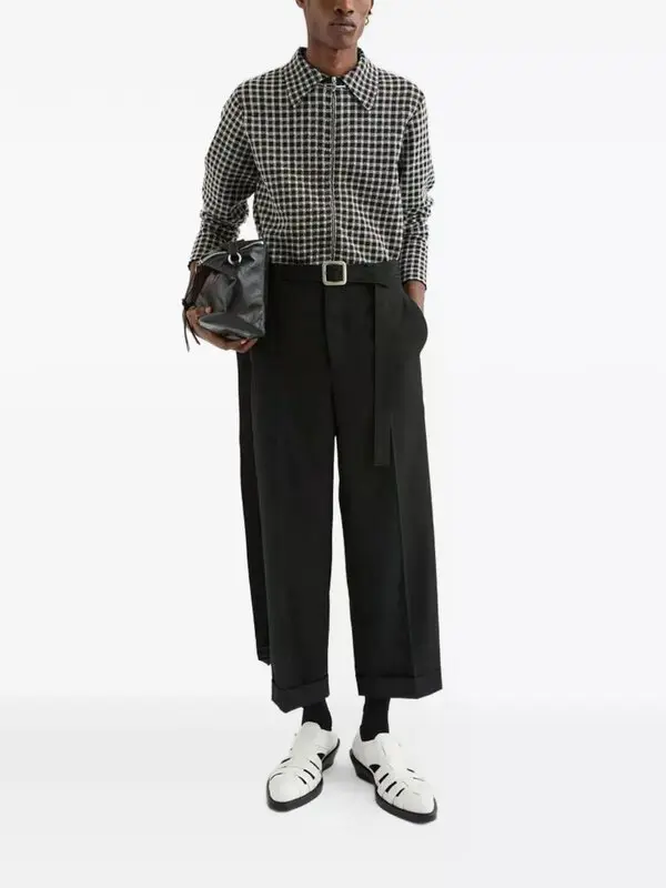 JIL SANDER Check-pattern Zip-front Shirt