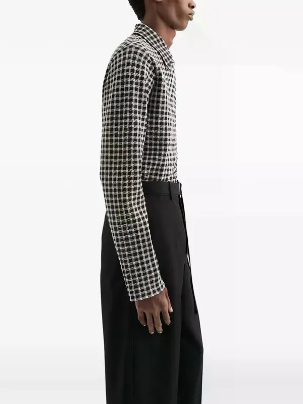 JIL SANDER Check-pattern Zip-front Shirt