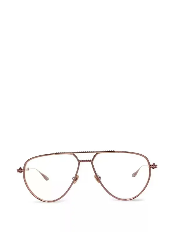 Valentino Garavani Rockstud Pilot-frame Eyeglasses - Pink