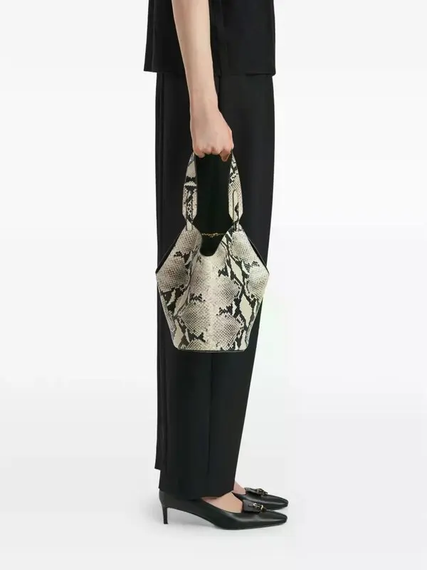 Khaite Mini Lotus Embossed Tote - Neutrals