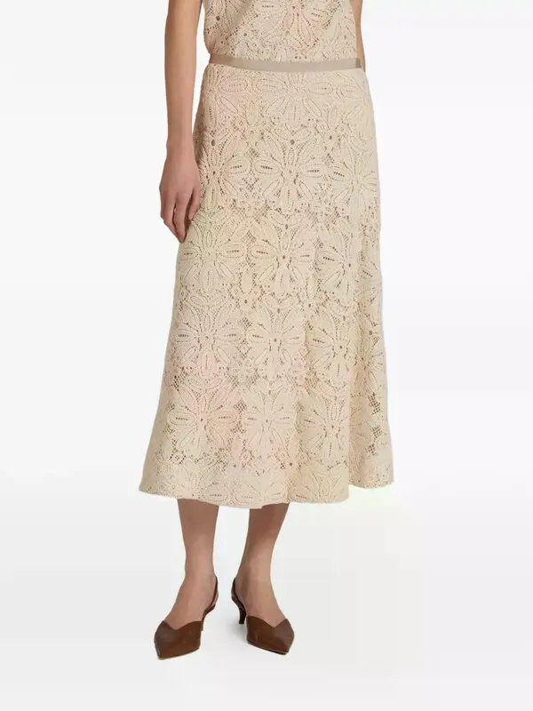 SLOWEAR Macramé Midi Skirt