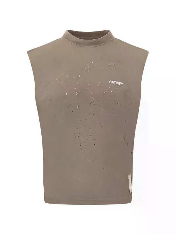 Satisfy Mothtech Distressed-effect T-shirt