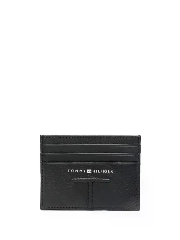 Tommy Hilfiger Logo-embossed Leather Cardholder