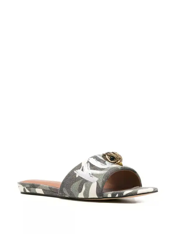 Kurt Geiger Eagle-head Camouflage Sandals - Grey