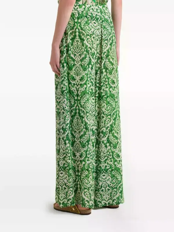 Malìparmi Ikat Print Flowing Trousers