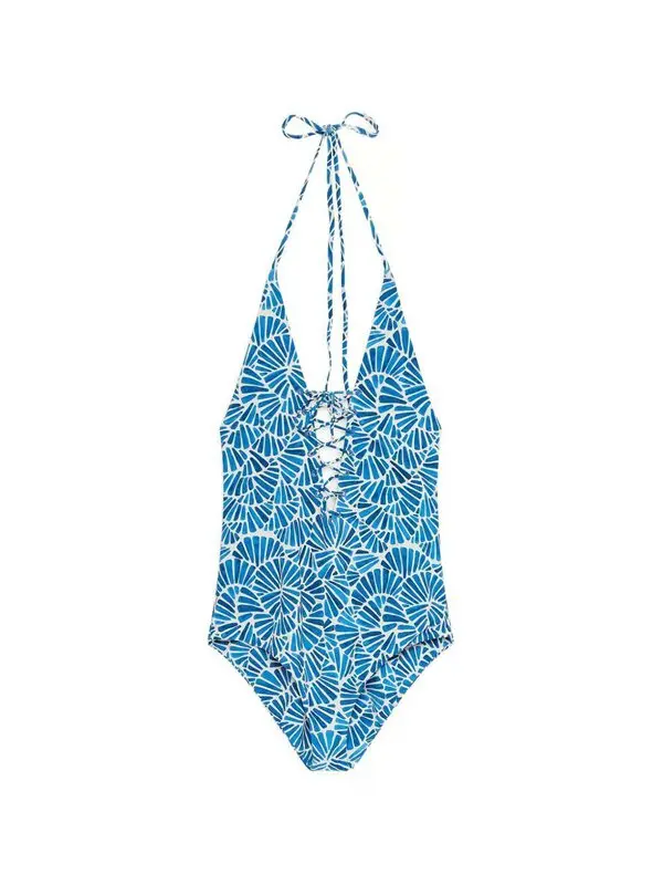 Malìparmi Tie-fastening One-piece Swimsuit - Blue