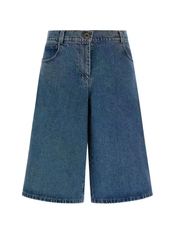 Herno Five-pocket Knee-length Denim Shorts