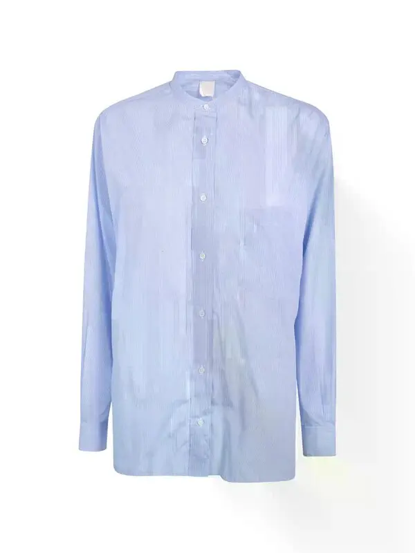 Aspesi Striped Band-collar Shirt