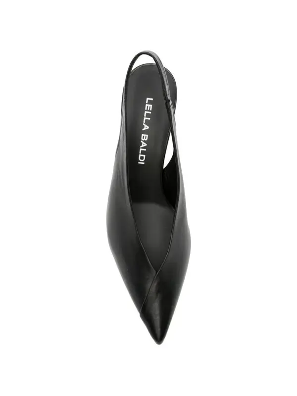 LELLA BALDI Pointed-toe Slingback Pumps - Black