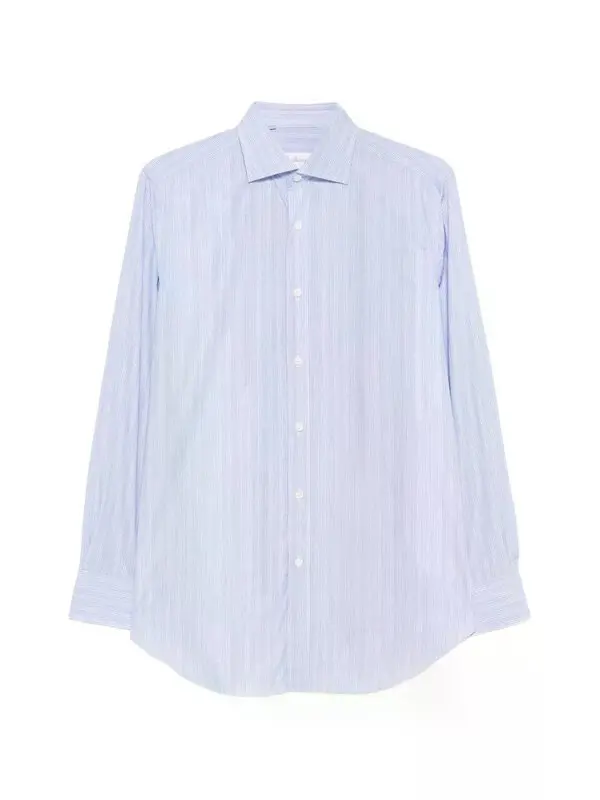 Brioni Striped Long-sleeve Shirt