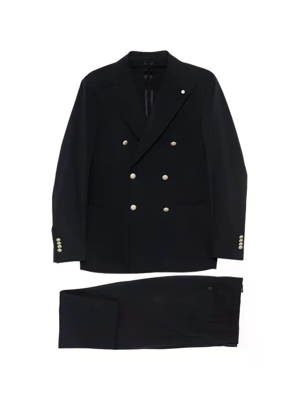 LUIGI BIANCHI MANTOVA Double-breasted Suit - Blue