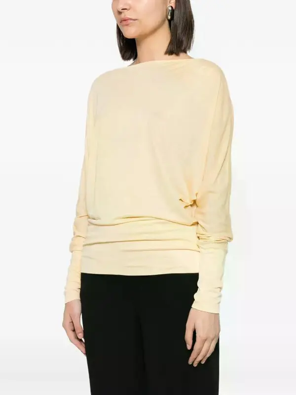 TOTEME Boat-neck Jersey Sweater - Yellow