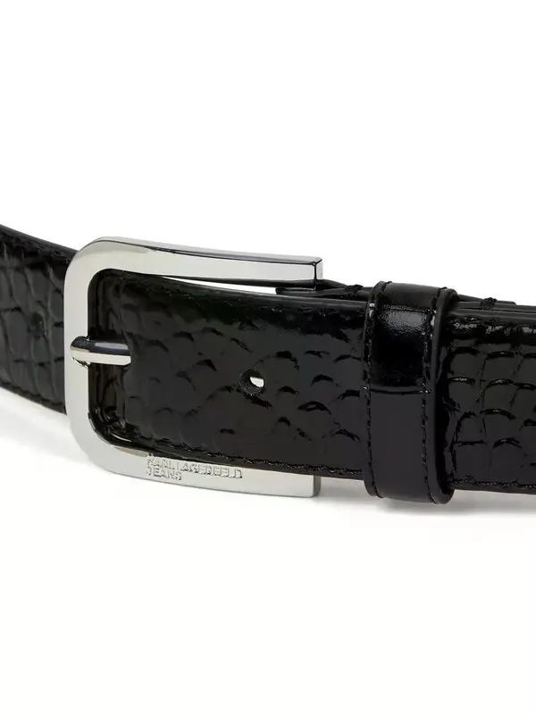 Karl Lagerfeld Croc-effect Leather Belt