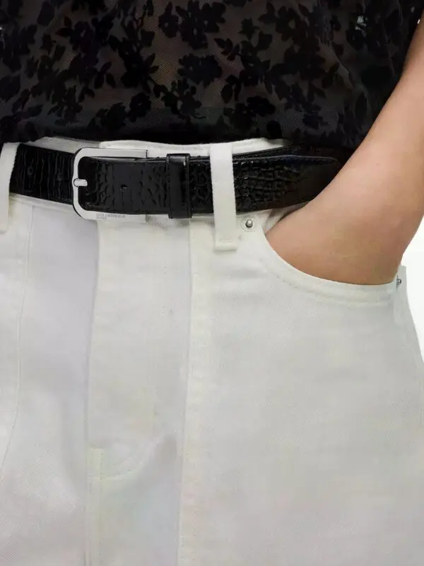 Karl Lagerfeld Croc-effect Leather Belt