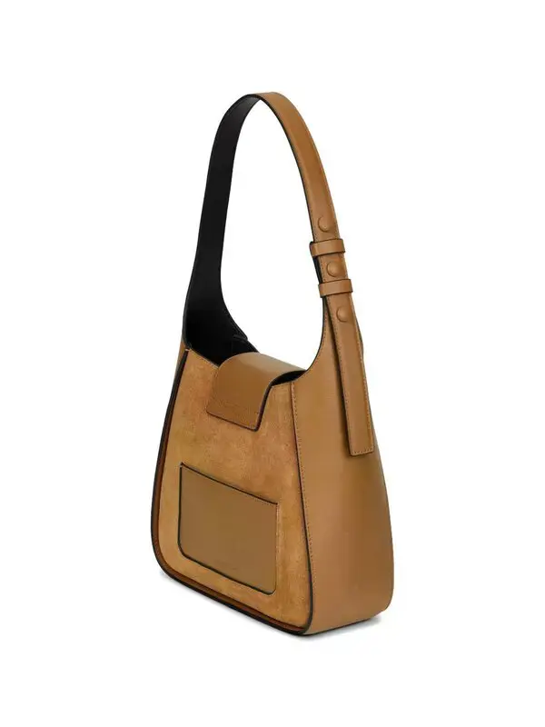 Karl Lagerfeld K/signature Suede Shoulder Bag - Neutrals