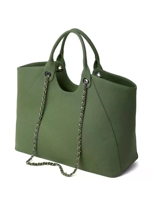 Karl Lagerfeld Medium Rue St-guillaume Chain Tote Bag - Green