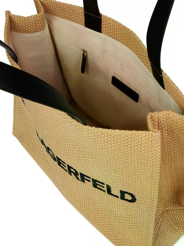 Karl Lagerfeld Raffia-effect Tote Bag