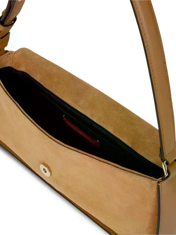 Karl Lagerfeld Signature Suede Shoulder Bag